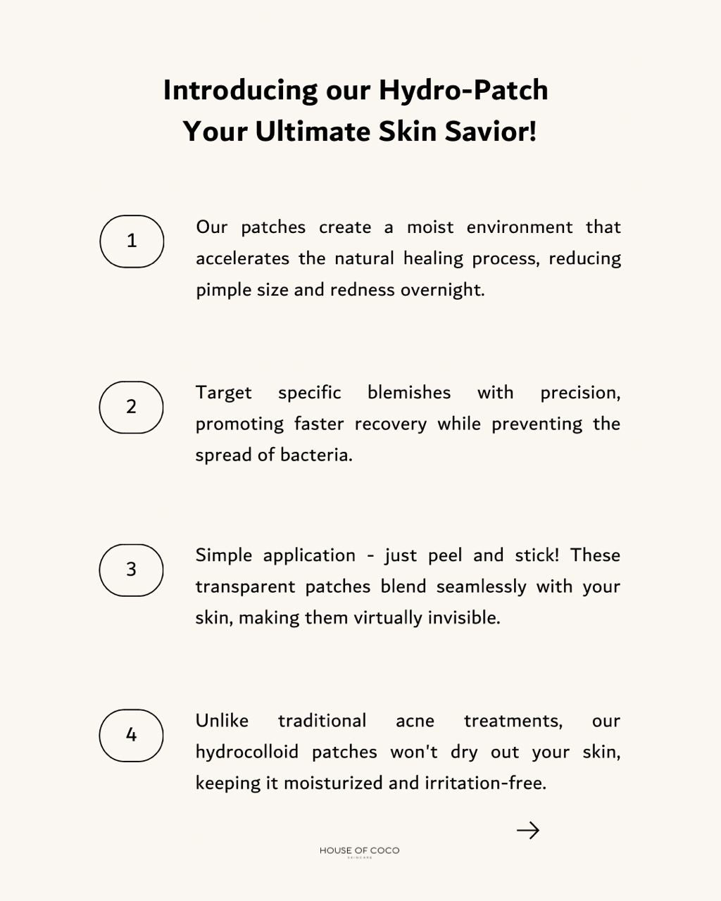 Hydro-Patch: Hydrocolloid Pimple Patch – House of Coco Skincare